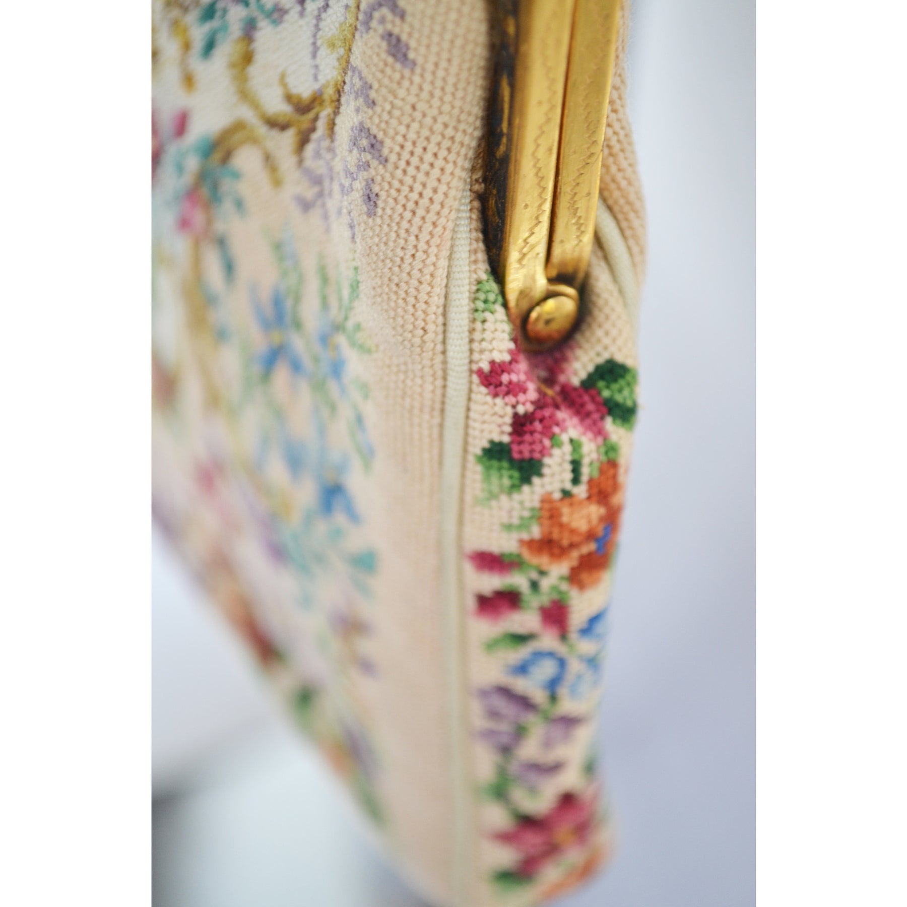 Vintage Petit Point Austrian Floral Purse By Studio Wien – Quirky Finds