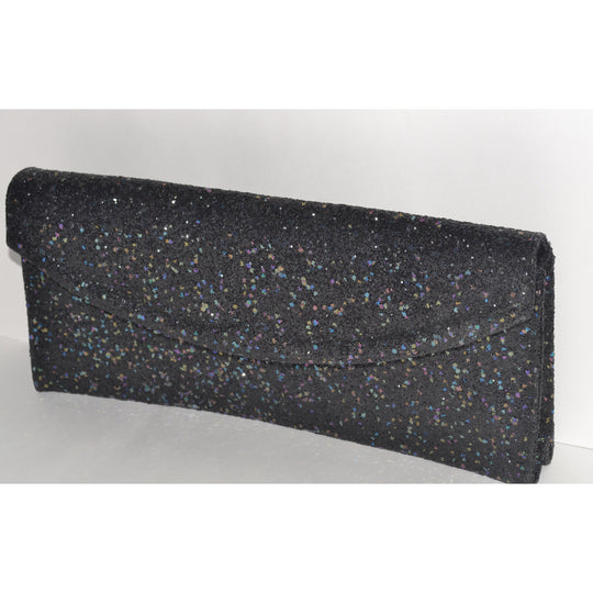 Vintage Sparkling Black Glitter Clutch Purse By Lennox – Quirky Finds