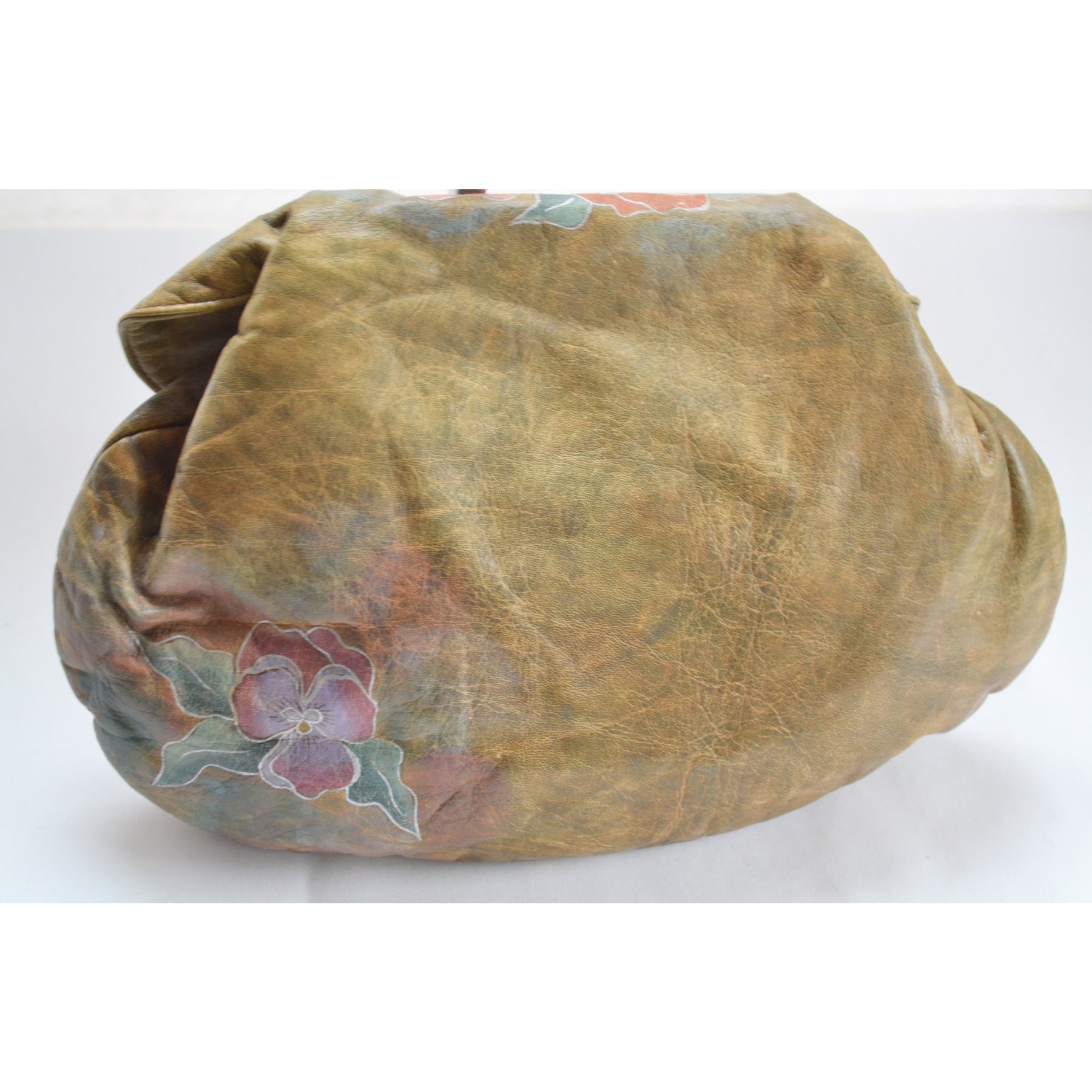 Vintage Hand Painted Floral Pouch Purse By Fancy Nancy - 1980's ...