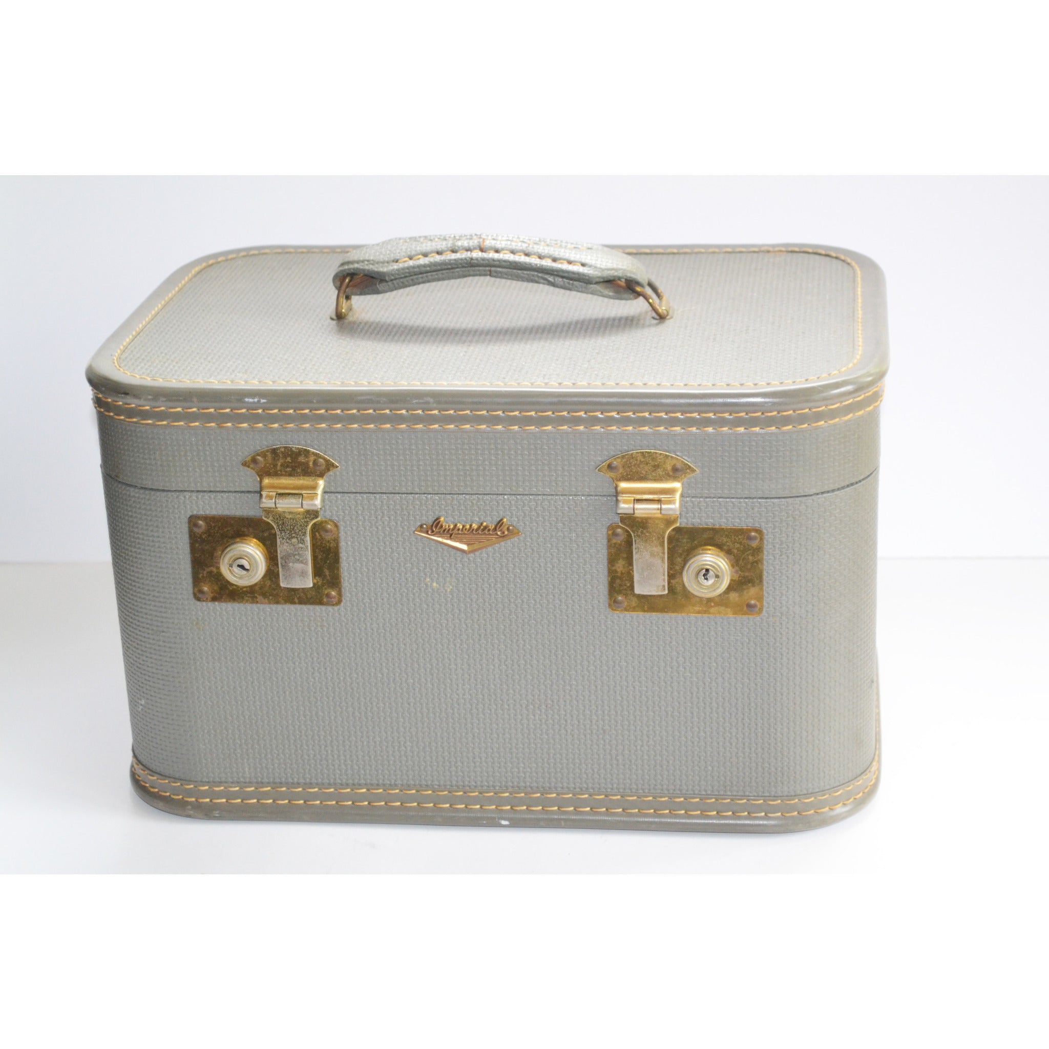 Vintage Grey Train Case By Imperial – Quirky Finds